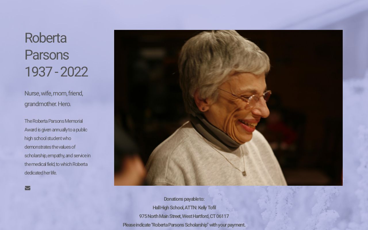 Roberta Parsons Memorial Award